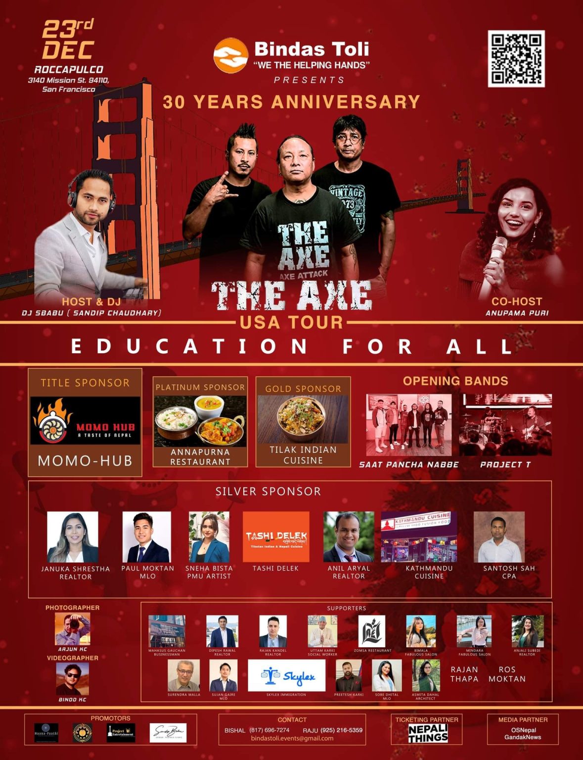 The Axe Band - 30th Anniversary - Bindas Events